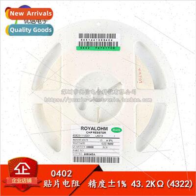 0402 Chip Resistor 43.2K 43.2K ohm 1/16W Accuracy ±1%.
