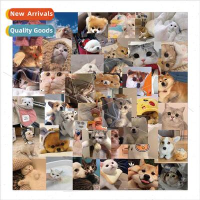 48 cute cat and dog emoji pack graffiti stickers personalize