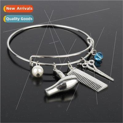 Wash cut blow bracelet creative hair dryer scissors comb pen