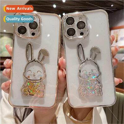 iPhone15 Quicksand Electroplated Rabbit 13 适用 Apple 12 Pho
