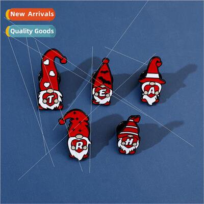 Cartoon cute Santa Claus pin faceless doll letters villain f