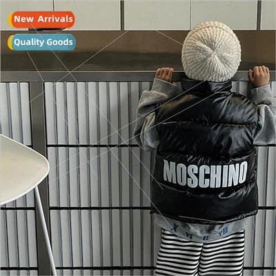 2023 Autumn and winter new children stand collar vest warm m