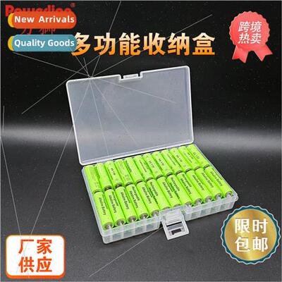Battery Organizer 48pcs 5 AA Battery Protective Case Transpa