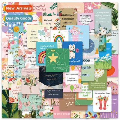 52 cartoon childrens inspirational small card stickers lugga