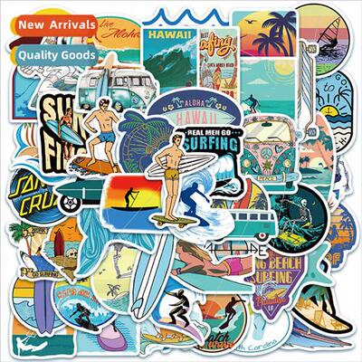 Summer outdoor sea surfing beach stickers decals waterproof