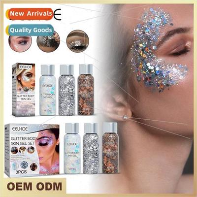 Sequins gel set Gel glitter makeup fish scale sequins stage