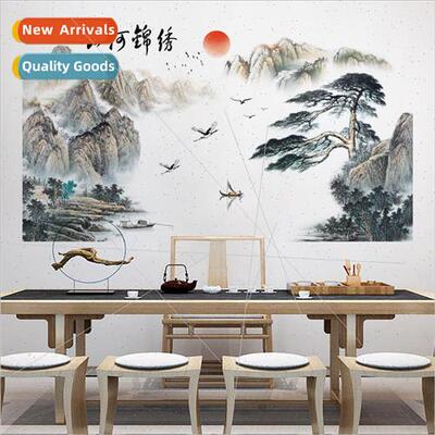 wall sticker CH69095 mountains and rivers embroidery ancient
