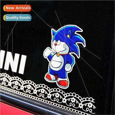 Doraemon cartoon car stickers machine cat funny characters c
