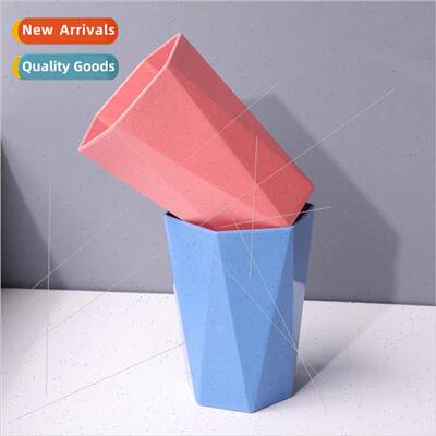 Wheat straw rhombus-shaped cups brushing cups mouthwash cups