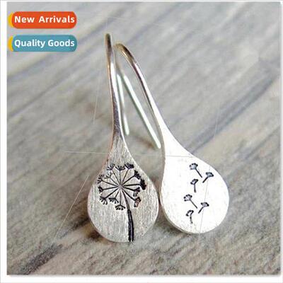 Fashion Retro 925 lver Dandelion Earrings Female Engagement