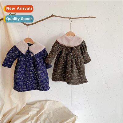 Childrens dress 2023 fall and winter girls Korean  of the sm