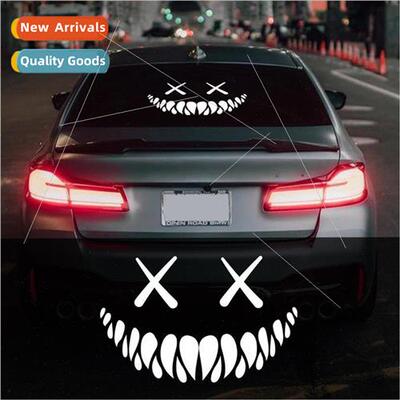 Stickers slanting eyes bad smile pointed teeth car stickers