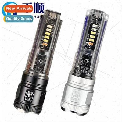 Outdoor multifunctional portable rechargeable flashlight str