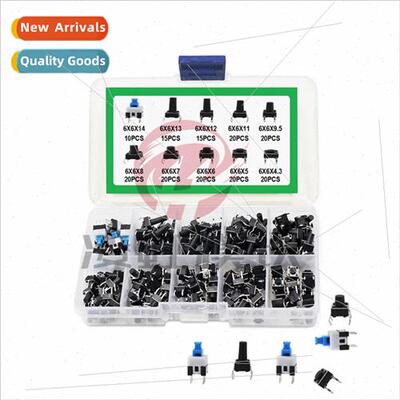 180pcs Tactile Switch Kit Kit Key Switch Kit 180pcs 6*6*4.3-