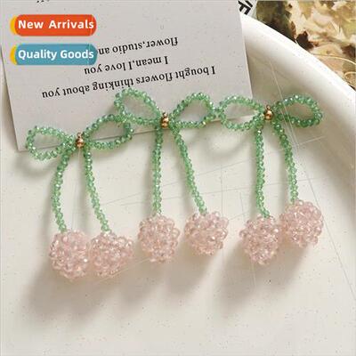 mulation fruit weaving beads pink cherry diy acrylic loose b