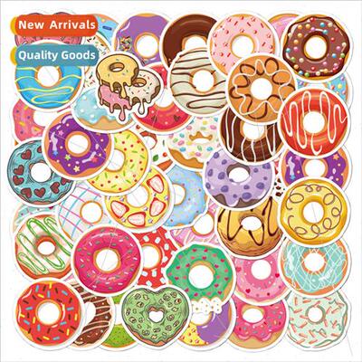 Donut stickers 50 pcs big belly cup lunch box stationery box