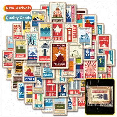 50 World Landmarks Stickers Famous Landmarks Architecture Se
