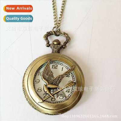 Large Hunger Games Mockingjay Vintage Pocket Watch Antique B