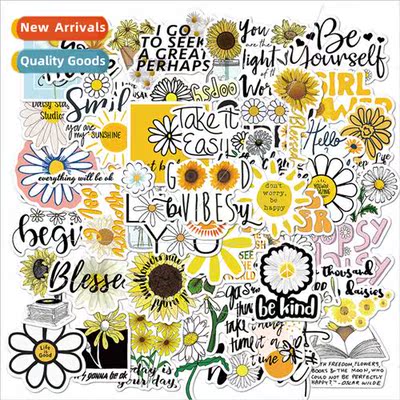50pcs of Reed daisy slogan graffiti stickers removable -adhe