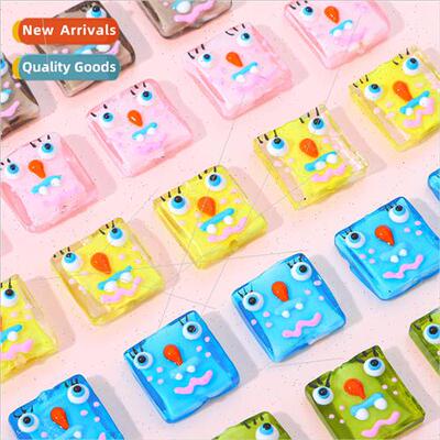 Hand-painted weird spongebob cute cartoon DIY handmade jewel