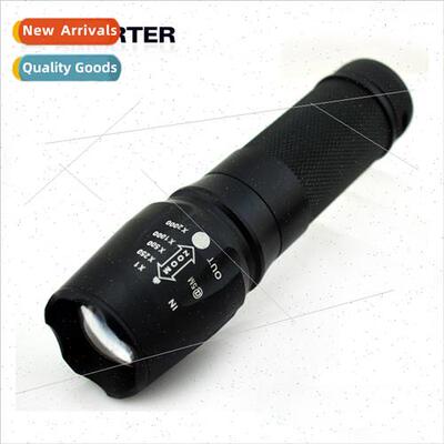 T6 bright flashlight telescopic focus wide angle rechargeabl