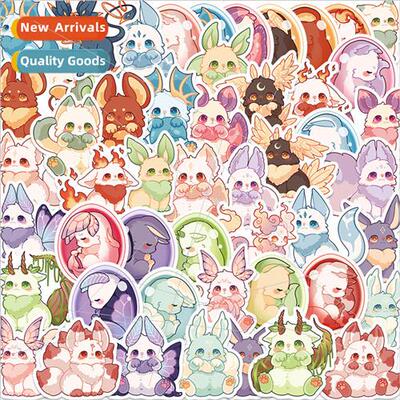 50 fantasy creatures cartoon graffiti stickers trolley cases