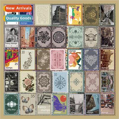 50 vintage  old mailing stickers decorative guitar organizer