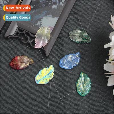10  glass feathers leaves leaves pendant accessories ancient