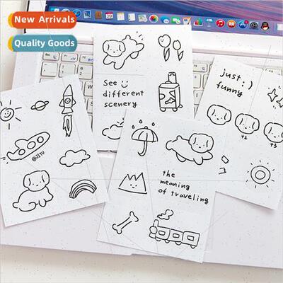 Decorative Stickers Letter Pen Graffiti Series Black and Whi