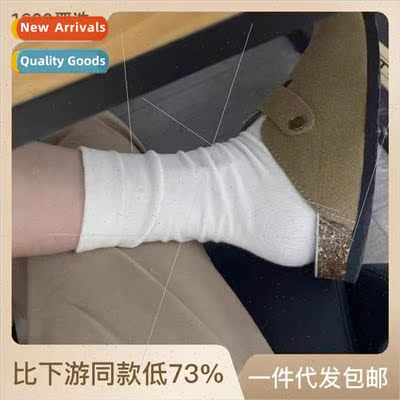 Summer thin stacked socks Morandi solid color nd of womens m