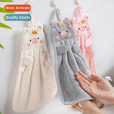 Piggy hand towel household cute hangable absorbent kitchen t
