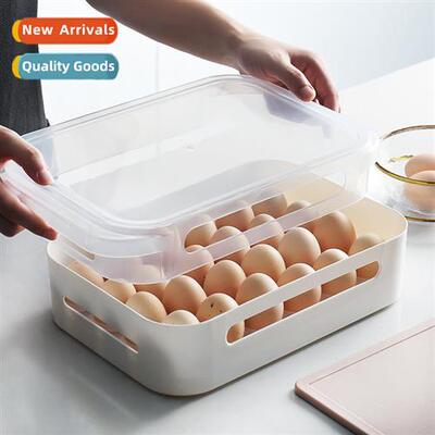Breathing stackable egg storage cart wh lid plastic househol