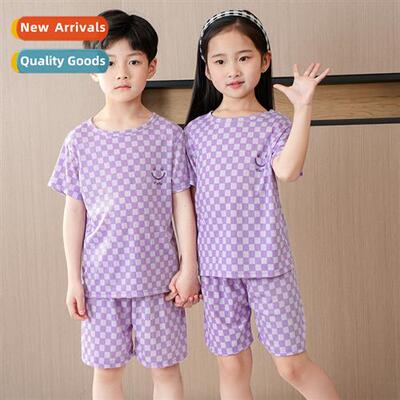 2023 summer new childrens p stripes checkerboard checkerboar