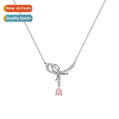Spirual Knot Pendant Dream Making Bow Necklace Women Sweet N