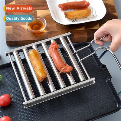Stainless steel roller sausage grill pan starch sausage gril