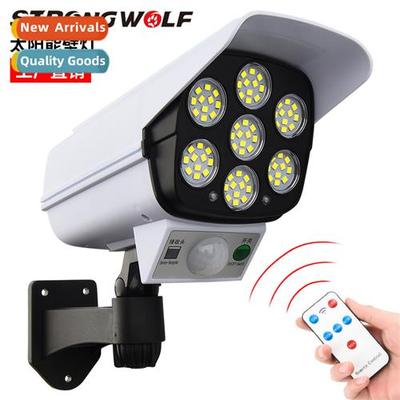 2020 new solar wall lights simulati moring fake camera body