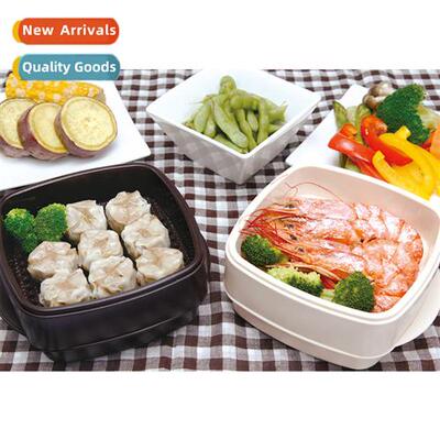 Japan imports microwave steamer box special heating ctainer