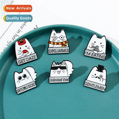 New persalised carto kten brooch wearing a scarf kten sungla