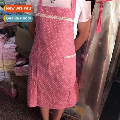 polka dot halter apr waterpro anti-fouling sleeveless kchen