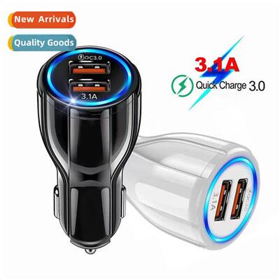 QC3.0 Dual USB Car Charger 6A Dual Port Car Charger Quick Ch