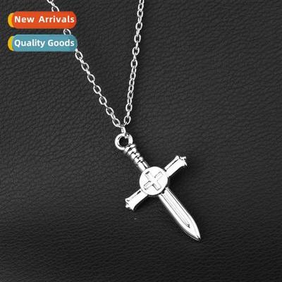 Goblins Tail peripheral cross pendant necklace anime film an