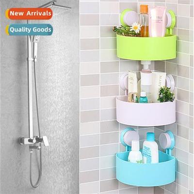 TV Sucti Cup Drainable Triangle Bathroom Storage Shelf - 4 C