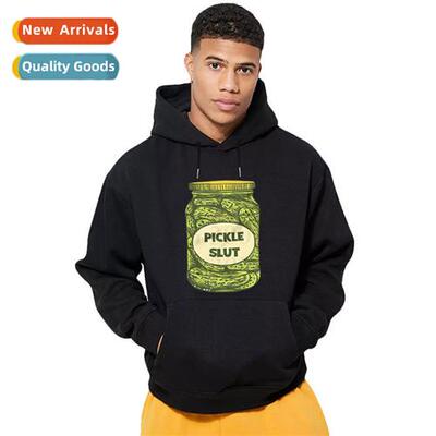 Intage Canned Pickles Pickle Can Slouchy Hooded Sweatshirt M