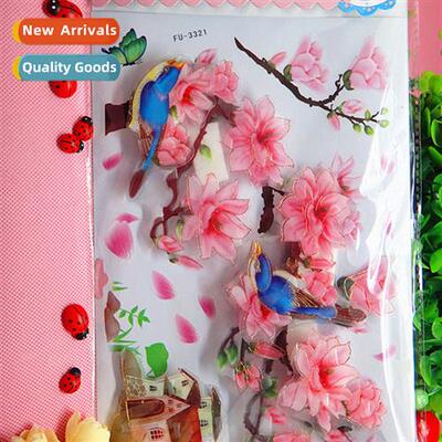 Plum three-dimensial wall stickers lscape painting wall stic