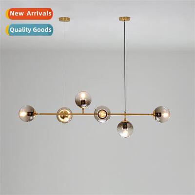 Scinavian creative  lg chelier restaurant living room sample