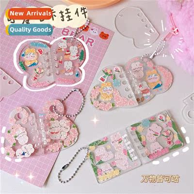 Acrylic goo card small disk DIY translucent card holder ins