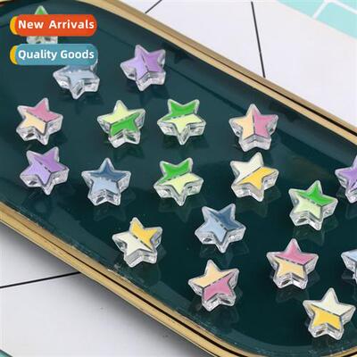 Hmade diy bag oil drop through pentagram jewelry accessories