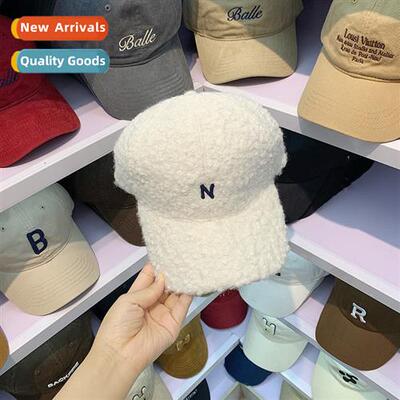 New fashi st top duck tgue hat winter lambs wool warm baseba