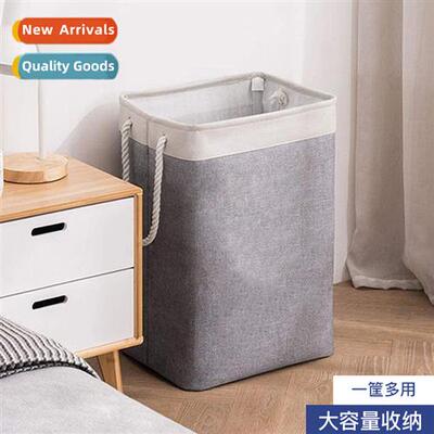 Dirty clos basket wh lid foldable laundry storage basket ove