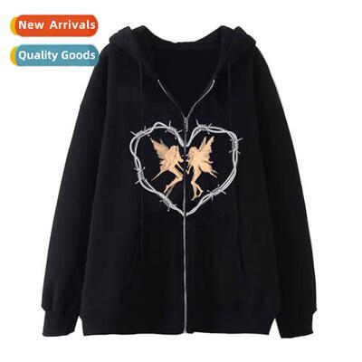Dark wind hip-hop gothic Harajuku Y2Y kawaii zipper hoodie m